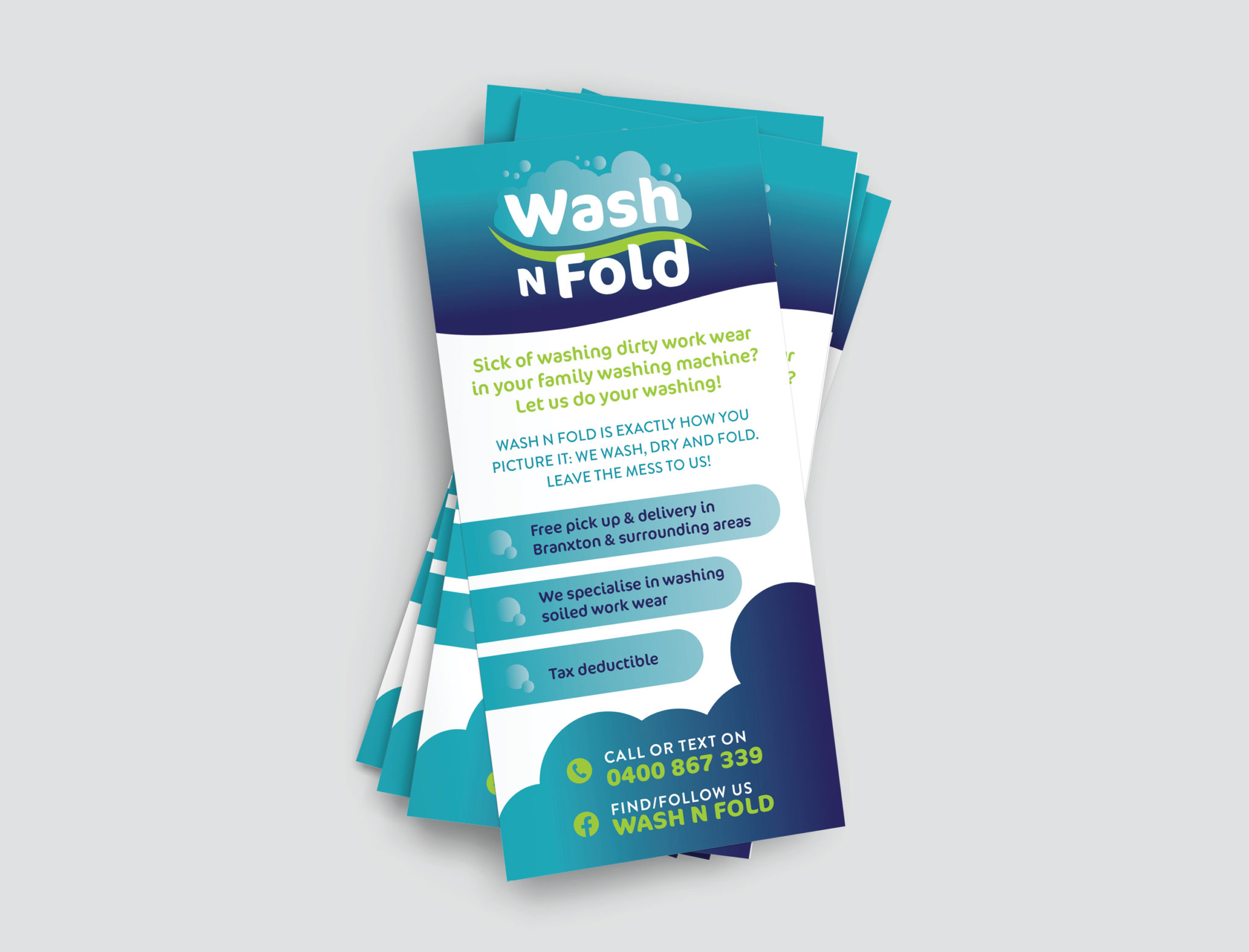 Wash N Fold | Prism Design Studio | Newcastle Graphic Designer